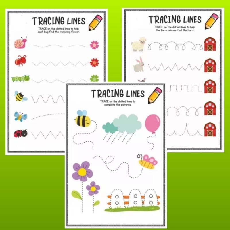 [Laminated] TRACING LINE (KOD LTR-C) busy book & quiet book for kid ...