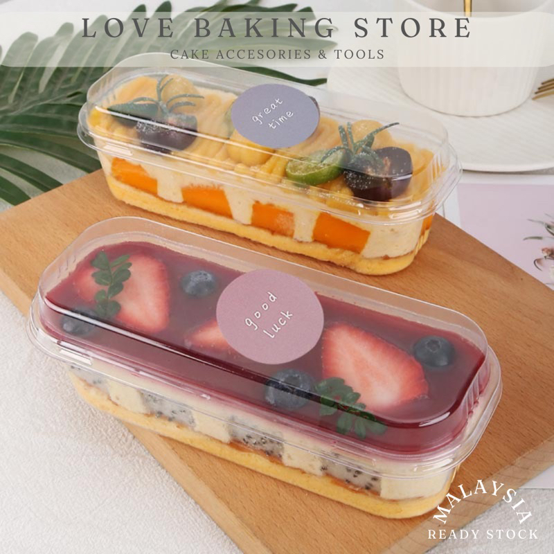 LBS • 280ml Transparent Long Cake Box Ice Cream Fruit Boxes Mousse ...