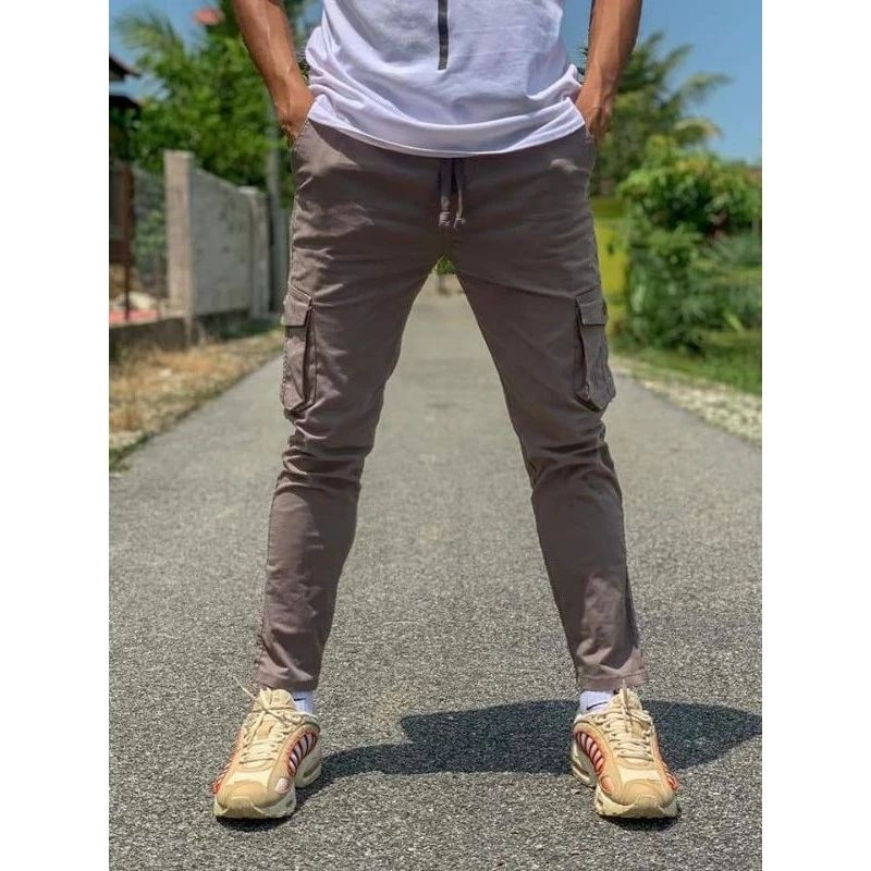 CARGO SLACK 6 POCKETS THICK FABRIC CARGO SLACK PANTS SUITABLE FOR HARD ...