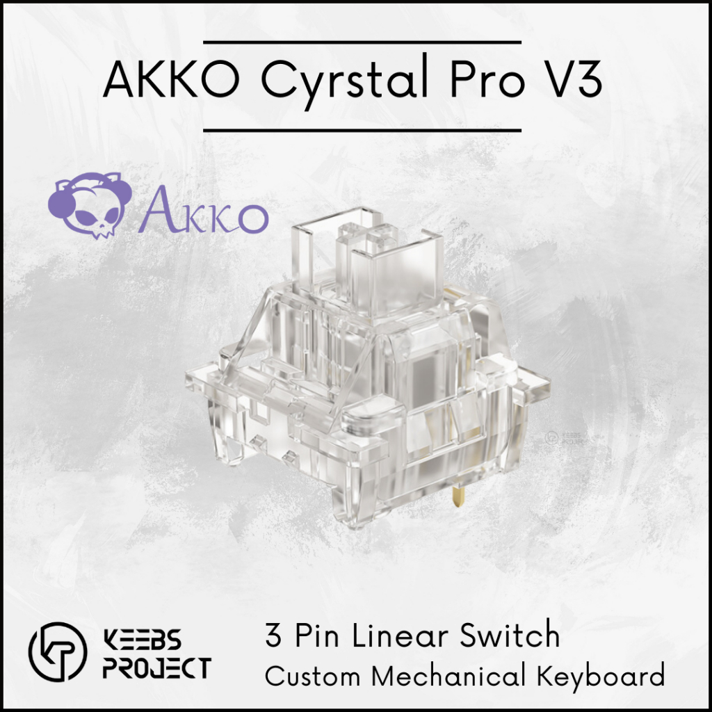 New Akko Crystal Pro V3 Linear 3pin Linear Switches for Mechanical ...