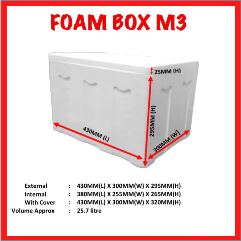 Styrofoam Polystyrene Box Fish Box Ice Box Insulation Box M3 保丽龙 保温箱 ...