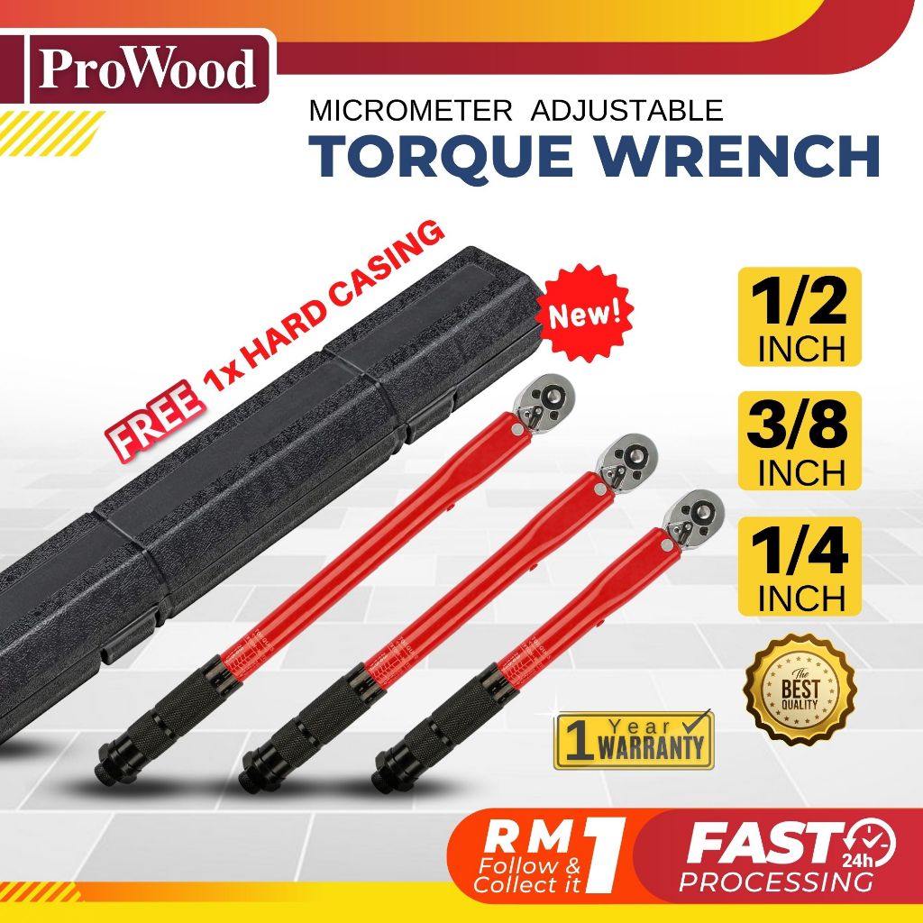 Driver Click Adjustable Micrometer Red Handle Torque Wrench Torque ...
