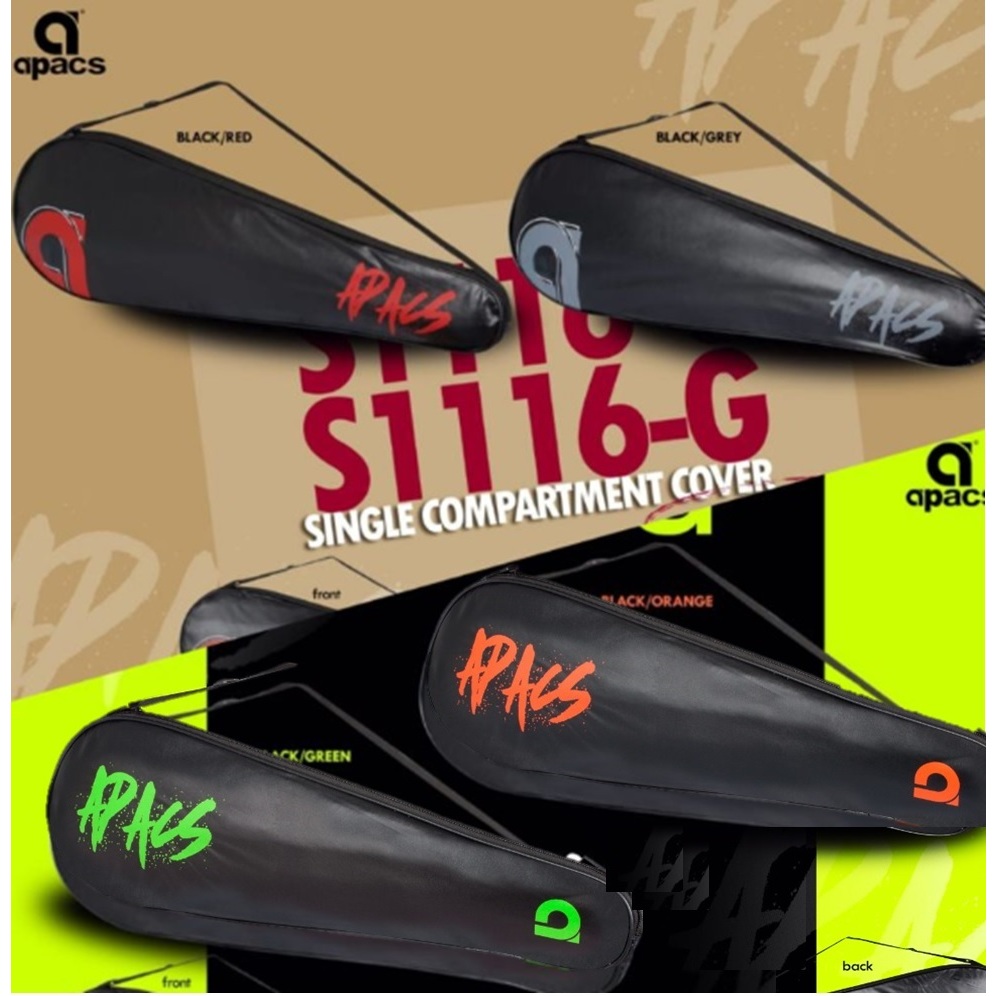 Apacs Apacs S1116-G/ S1117-G Single Compartment Badminton Bag(1 Pcs) | Shopee Singapore