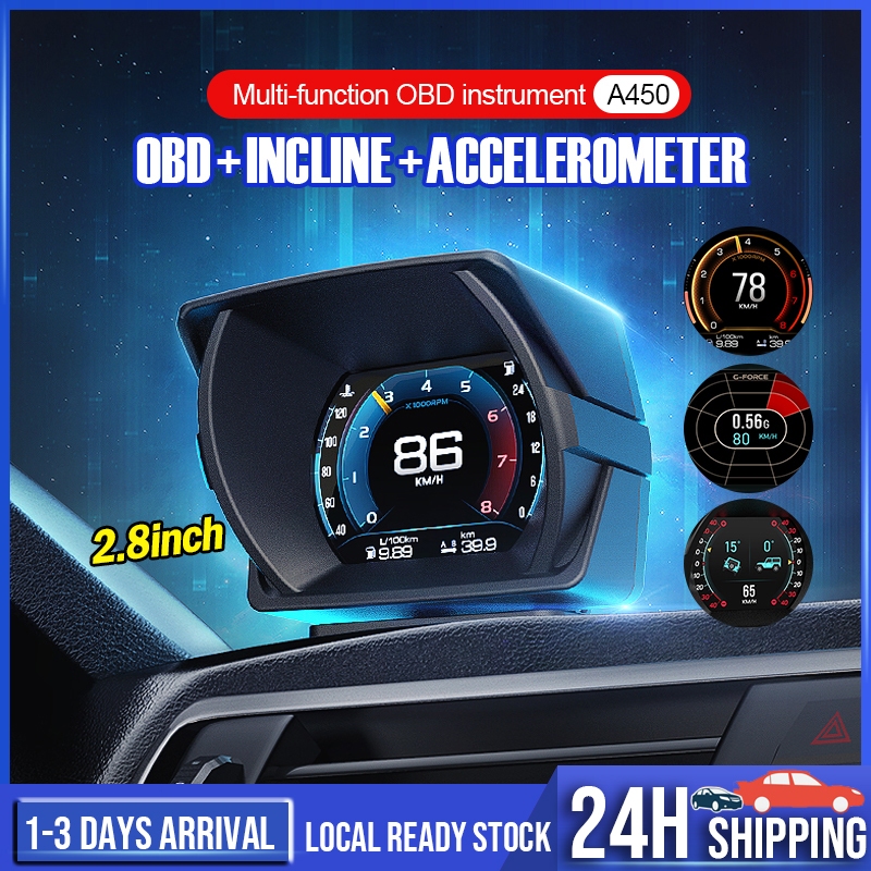 Car Obd2 Meter Digital Scanner Alarm Speed Gauge Meter Speedometer ...
