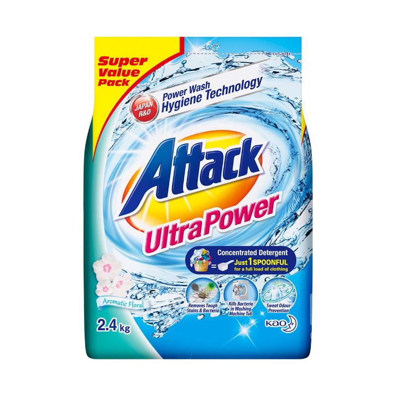 Attack Ultra Power Concentrate Detergent Powder (ATK) (2.4kg) | Shopee ...