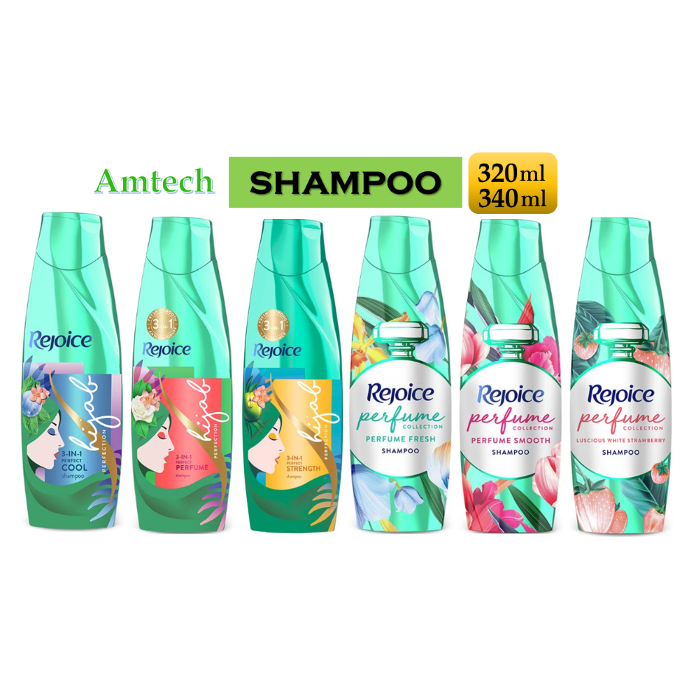 Rejoice Hair Shampoo (320ml/340ml) Hijab 3 in 1 Perfect Cool, Perfume, Strength, Perfume Smooth ...