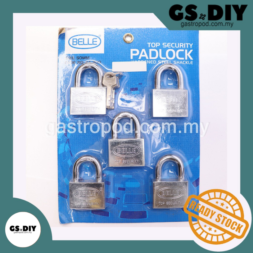 ️Belle KA-300 50mm Top Security Padlock, Heavy Duty, Hardened Padlock ...