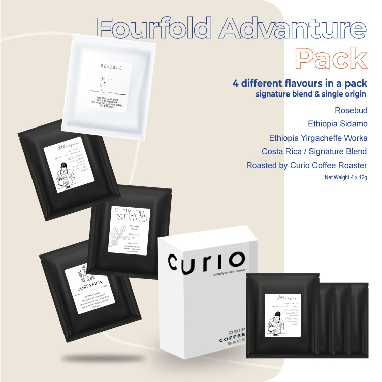 Fourfold Advanture Pack [Coffee Drip Pack] 12g x4 Drip Coffee Kopi 挂耳咖啡 ...