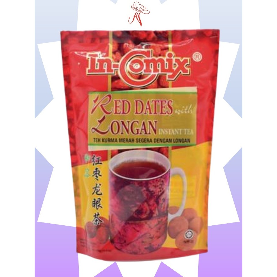 MERAH In-comix Instant Red Dates Longan Tea 15GX18'S Red Date Tea with ...