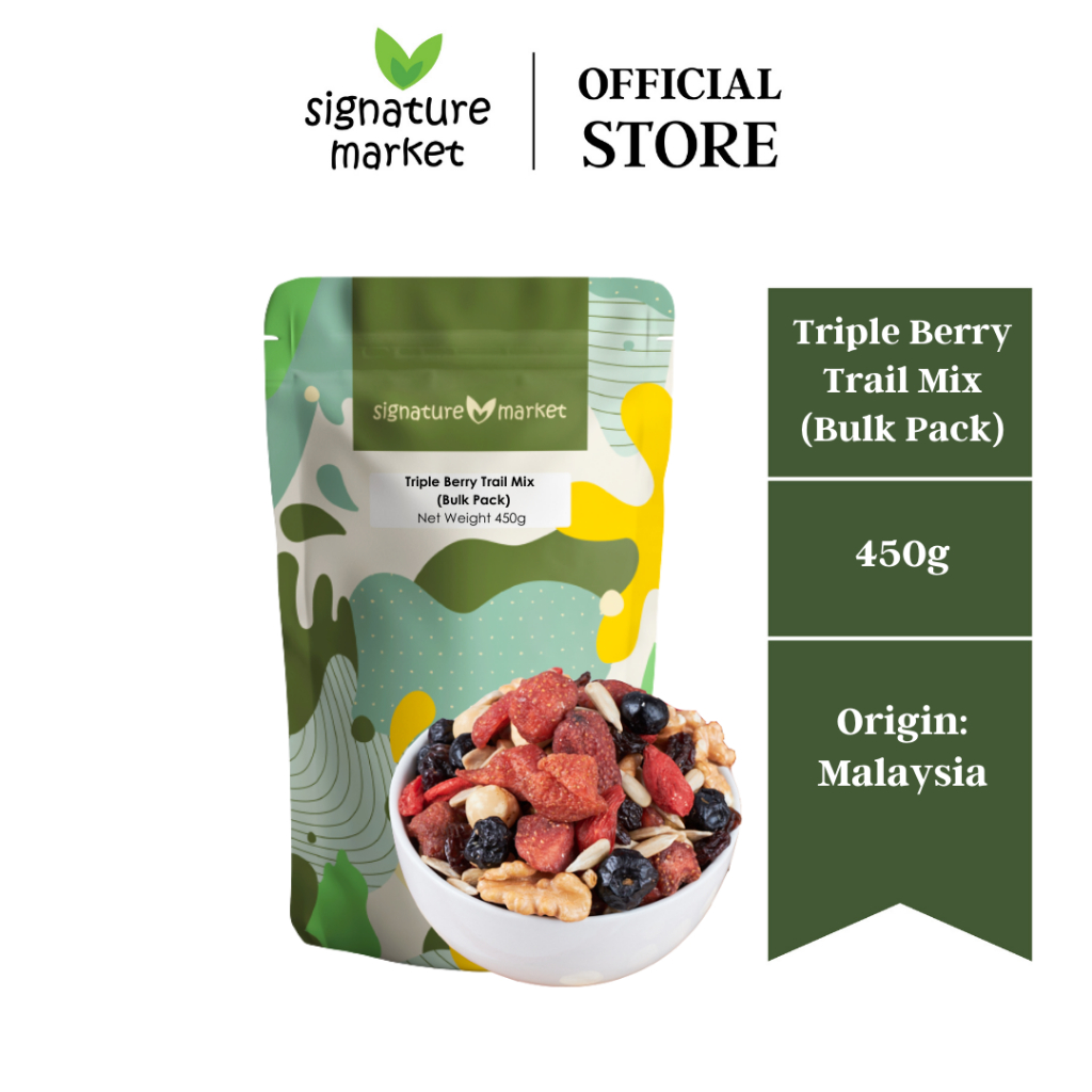 Signature Market Triple Berry Trail Mix (Bulk Pack)(450g) | Shopee ...