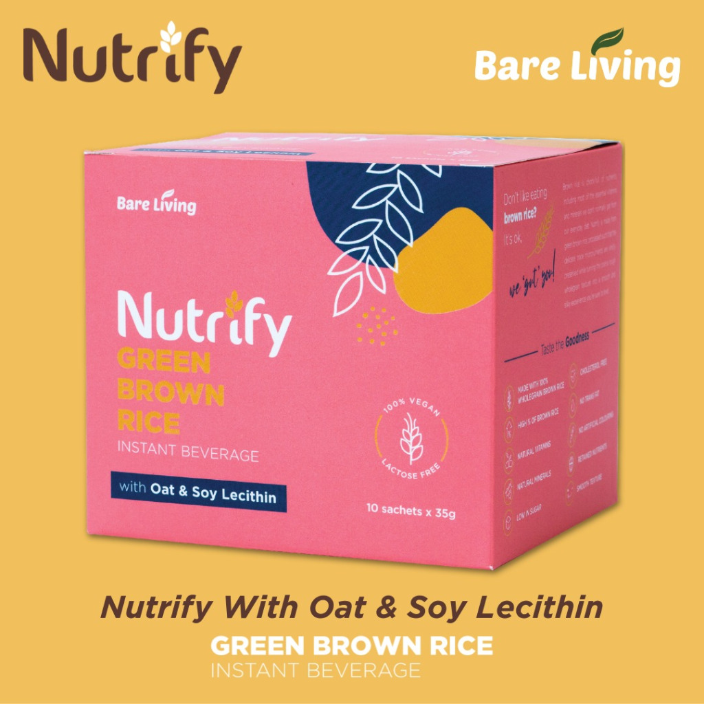 Bare Living Nutrify Green Brown Rice With Oat & Soy Lecithin 大豆卵磷脂糙米 ...