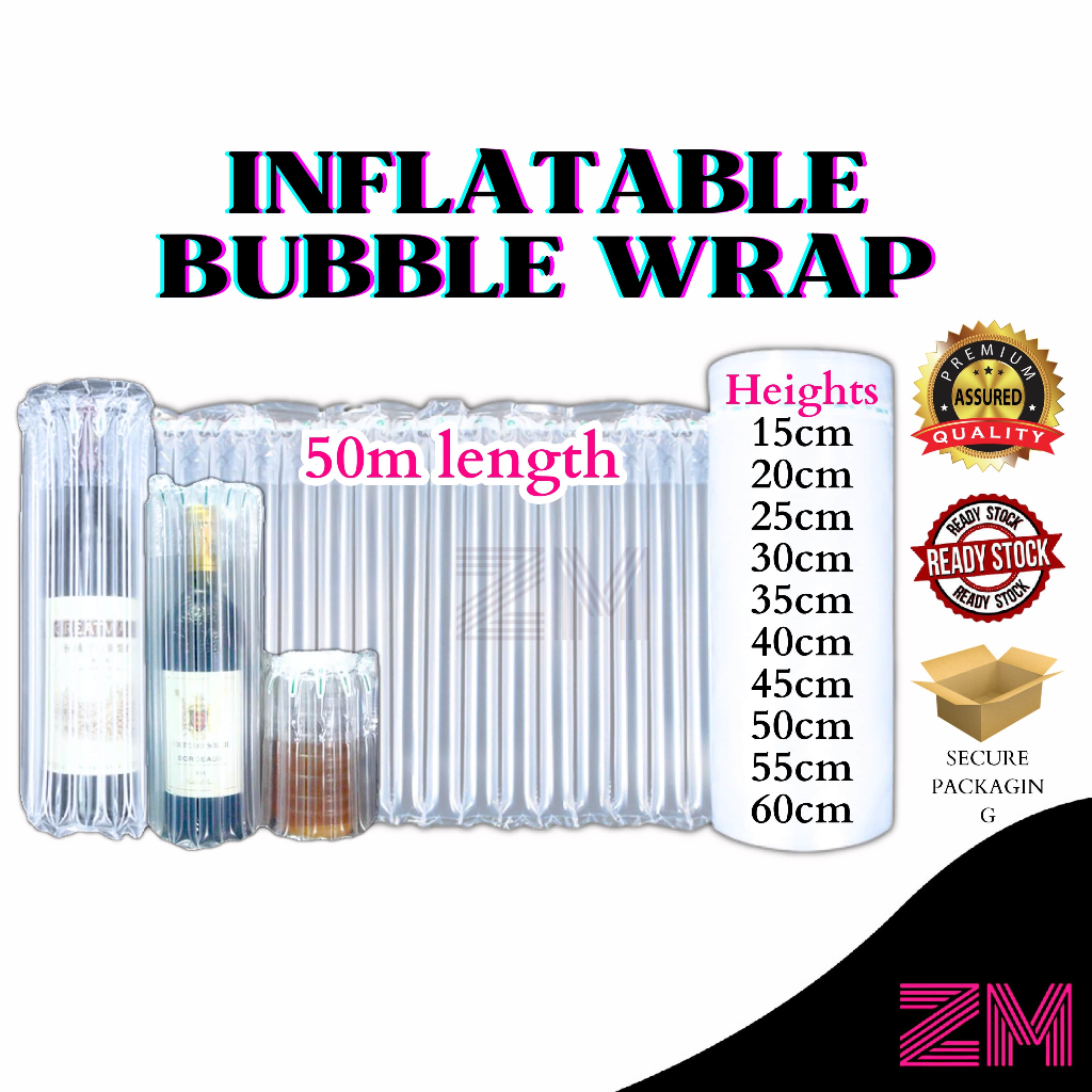 50m Inflatable Bubble Wrap Air Column Air Bubble Wrap Air Bubble Tube ...