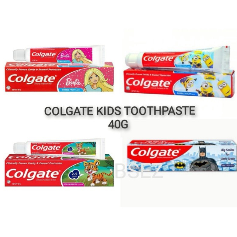 COLGATE TOOTHPASTE KID BATMAN / BARBIE / MINION / TIGER 40G [EXP:07/ ...