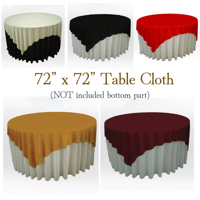 Kain Pq Table Top Overlaytable Cloth 72x72 1 Pcs Shopee Singapore 