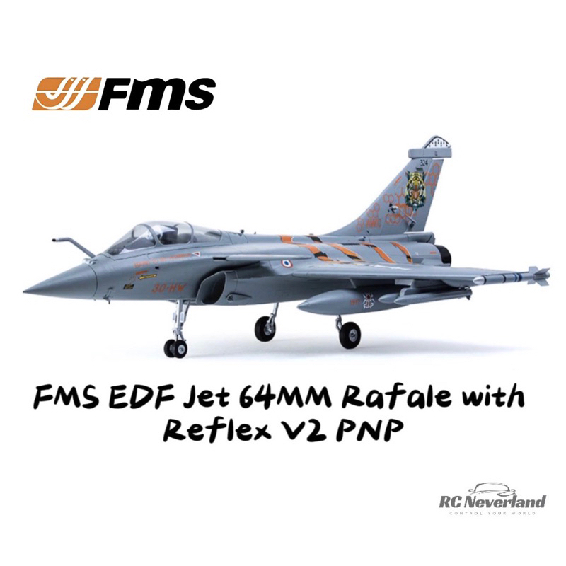 FMS EDF Jet 64mm Rafale with Reflex V2 PNP big RC plane aircraft Remote ...