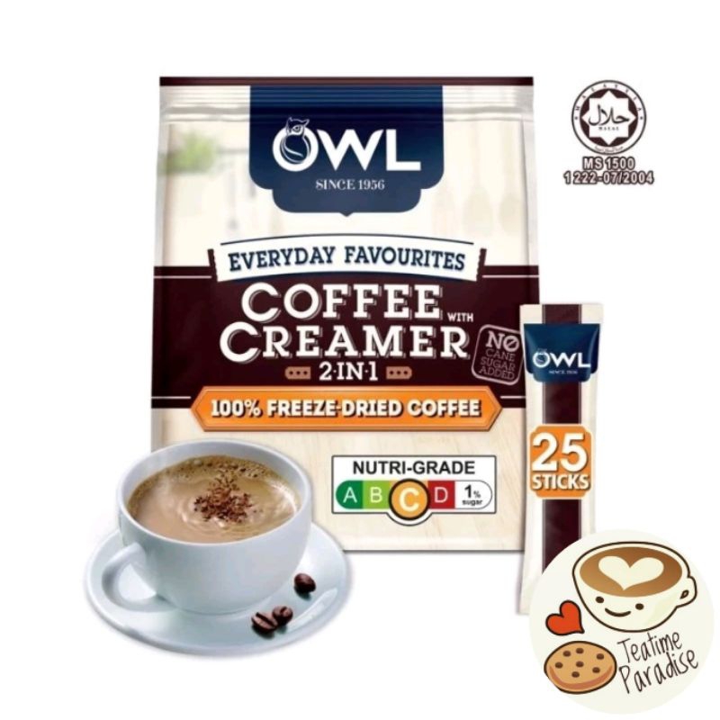 OWL Everyday Favourites Coffee with Creamer 100% Freeze-Dried Instant ...