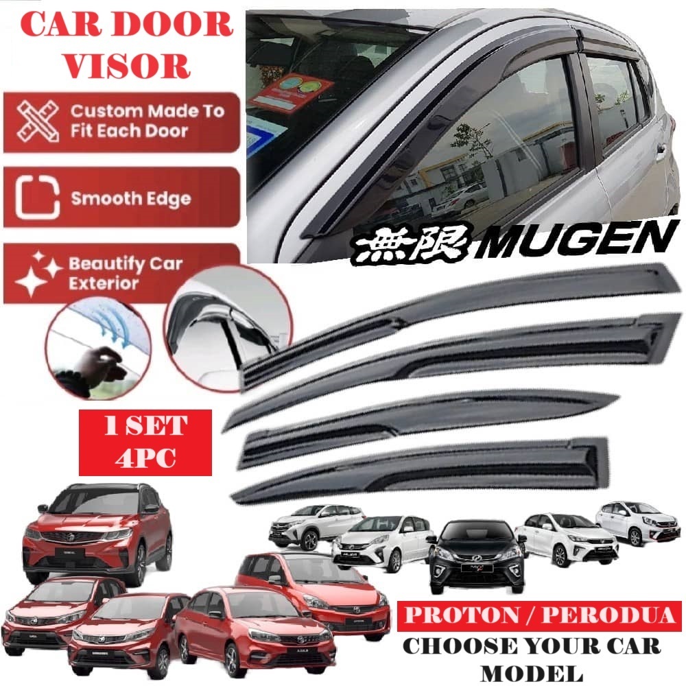 Car Door Visor Window Air Press Guard Tingkap Saga vvt Myvi Axia Viva ...