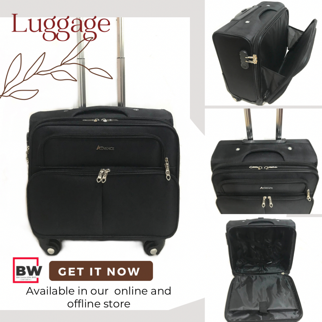 17"ADVANCE Pilot Case Hand Carry Luggage Black Travel | Shopee Singapore