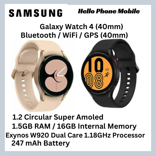 Samsung Galaxy Watch 4 40mm SM-R860N Bluetooth (Black, Silver, Pink ...