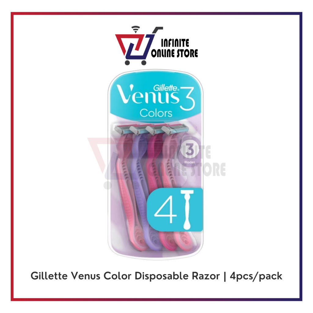 GILLETTE Venus Simply 3 Colors Disposable Razor (4's) | Shopee Singapore