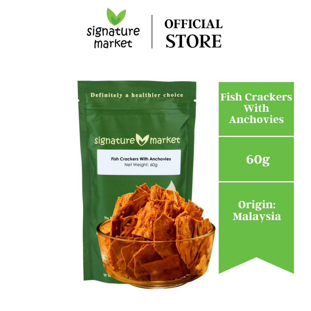 Signature Market Fish Crackers With Anchovies (60g) | Shopee Singapore