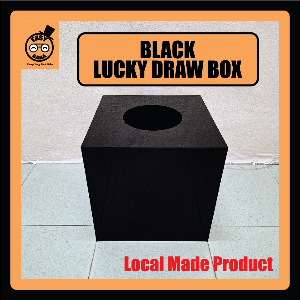Acrylic Lucky Draw Box [Black] Local Made Product | Shopee Singapore