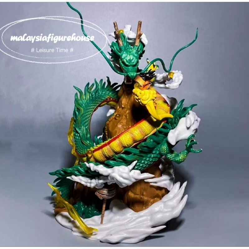 21CM DRAGON BALL MOUNTAIN SHENRON SMALL GOKU COPY RESIN GK FIGURE ...