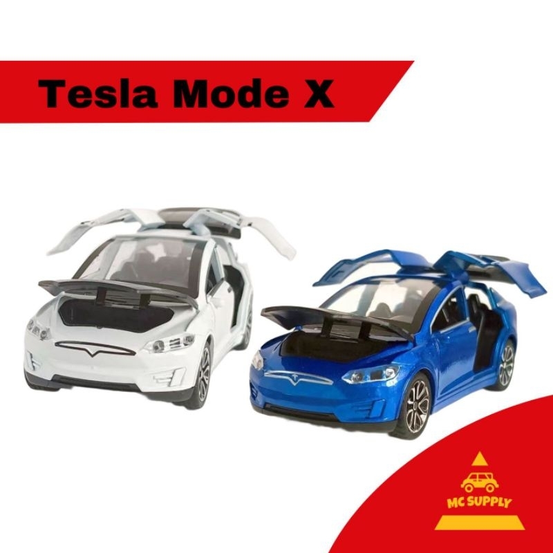Tesla Model X Car Toys Diecast 1/36 Alloy Diecast Car Toy kereta mainan ...