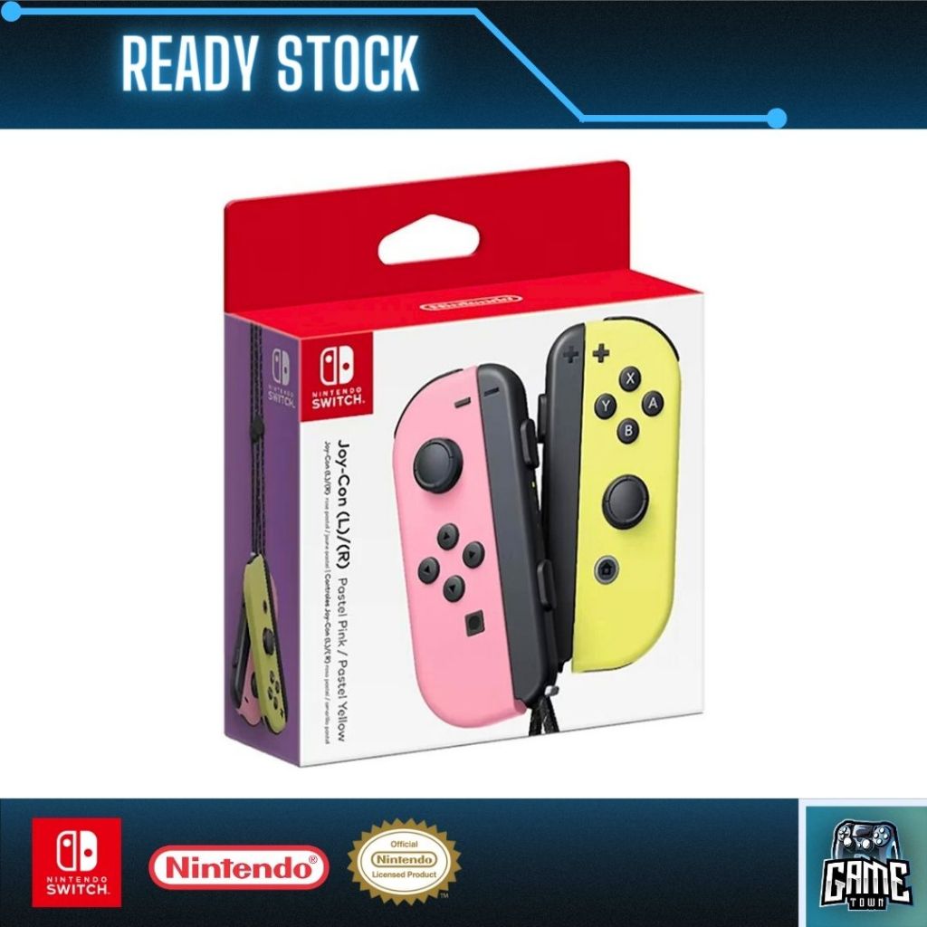Nintendo Switch Joy-Con (L) Pastel Pink & (R) Pastel Yellow Controller ...
