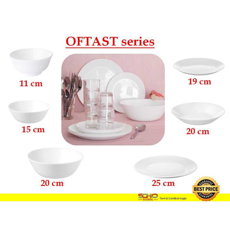 IKEA-OFTAST Plate, Deep Plate, Bowl, Rice Bowl, Serving Bowl, Side ...