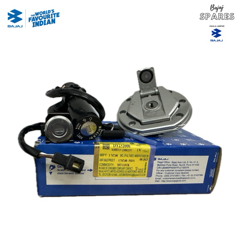 LOCK SET KIT RS200 PULSAR BAJAJ BS6 21-23 YEAR DT232606 | Shopee Singapore