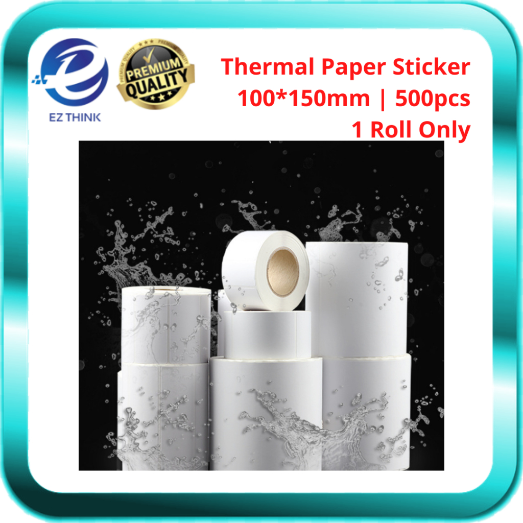 A6 Airwaybill AWB Thermal Paper Sticker 500pcs 100*150mm 1 Rolls EZ ...
