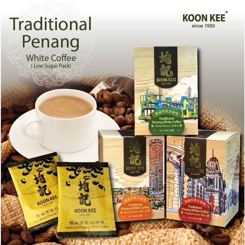 KOON KEE Premium Traditional White Coffee, Combo Pack Orignial Mocha ...