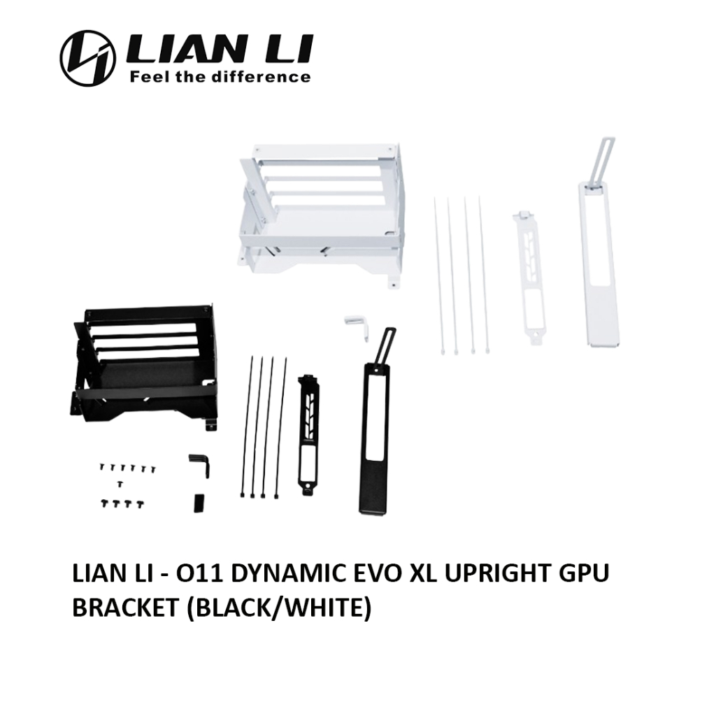 LIAN LI O11 DYNAMIC EVO XL UPRIGHT GPU BRACKET (BLACK/WHITE) | Shopee ...