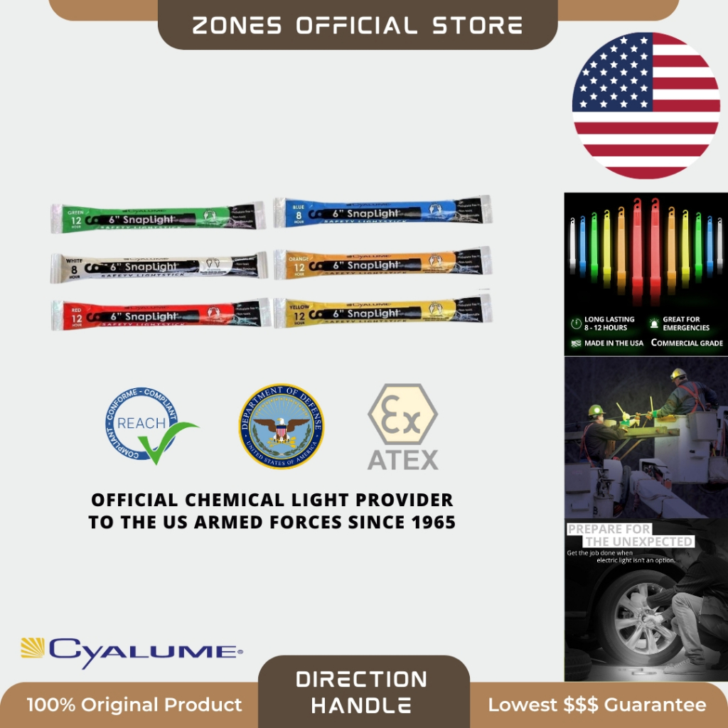 Cyalume 6" SnapLight Chemlight Military Glow Light Sticks | Emergency ...