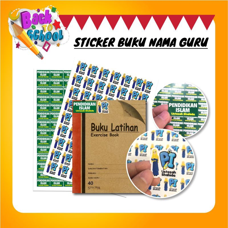 100pcs Teacher Book Subject Sticker Cikgu Sticker | Shopee Singapore