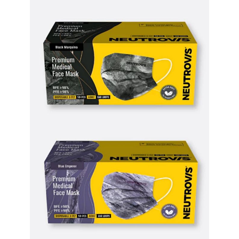 [Earloop]Neutrovis 3ply Premium Medical Face - Marble Series (50Pcs ...