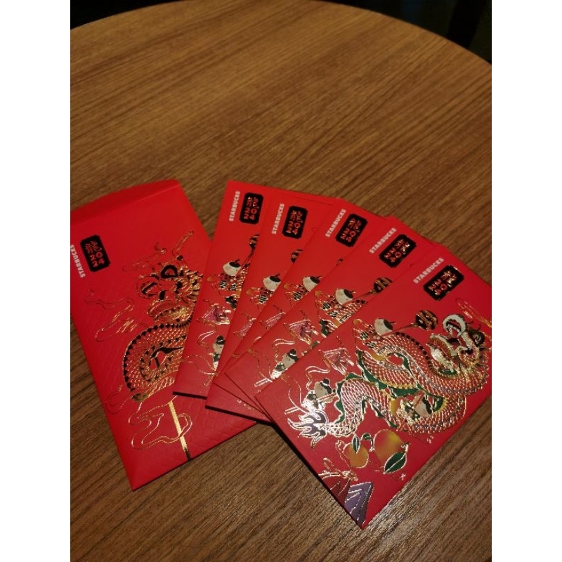 Starbucks cny 2024 zodiac dragon Ang pao red packet | Shopee Singapore