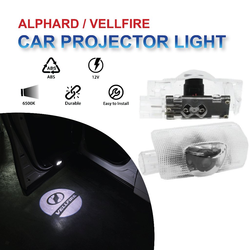 2PCS Toyota Alphard Vellfire LED Welcome Projector Light Side Car Door ...