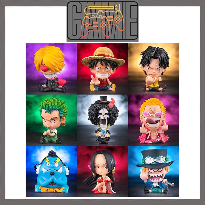 Anime One Piece Sitting Figure Luffy Boa Hancock Zoro Ace Chopper Sanji ...