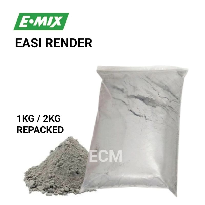 EMIX EASI RENDER 09 (1KG REPACKED) Grey color, Pre-mixed Cement render ...