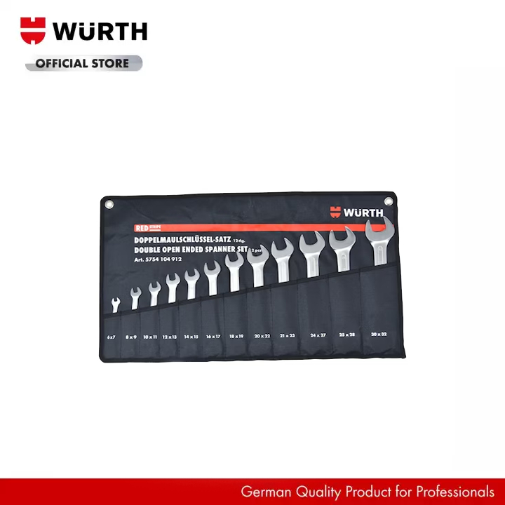 Wurth Double Open-Ended Wrench Set - Flat Red Stripe (12 Pcs) | Shopee ...