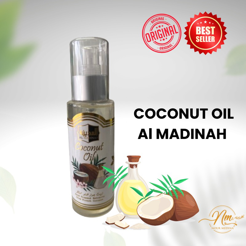 Coconut Oil Al-Madinah 100ml (Organic Virgin Coconut Oil) | Shopee ...