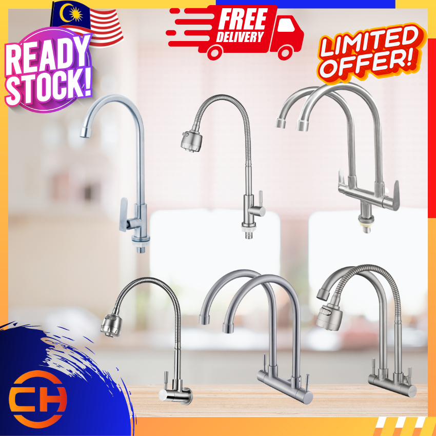 304 Stainless Steel Faucet Sink Water Tap Kitchen Sink Tap Single ...
