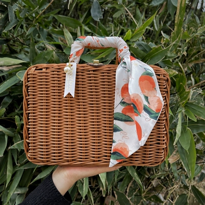 ️Rattan Basket Picnic Basket Storage 藤篮礼盒 Retro Vintage Bakul Rotan ...