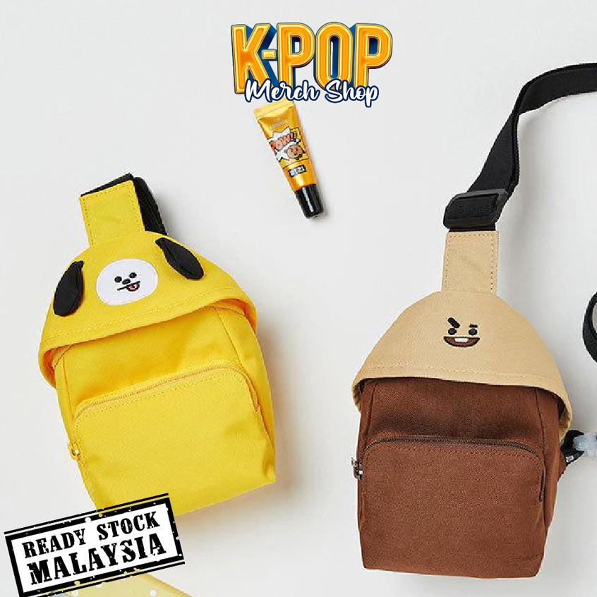 BTS BT21 Tinytan Bangtan OT7 Kpop Merch Sling Bag Mobile Phone Pouch | Shopee Singapore