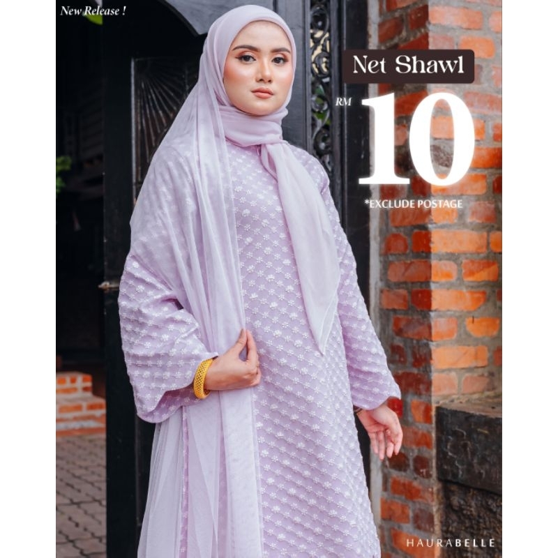 NET SHAWL VIRAL RAYA BY HAURABELLE | Shopee Singapore