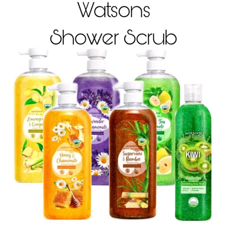 Watson Shower Scrub Sugarcane | Pamelo | Honey | Ginger | Lavender ...