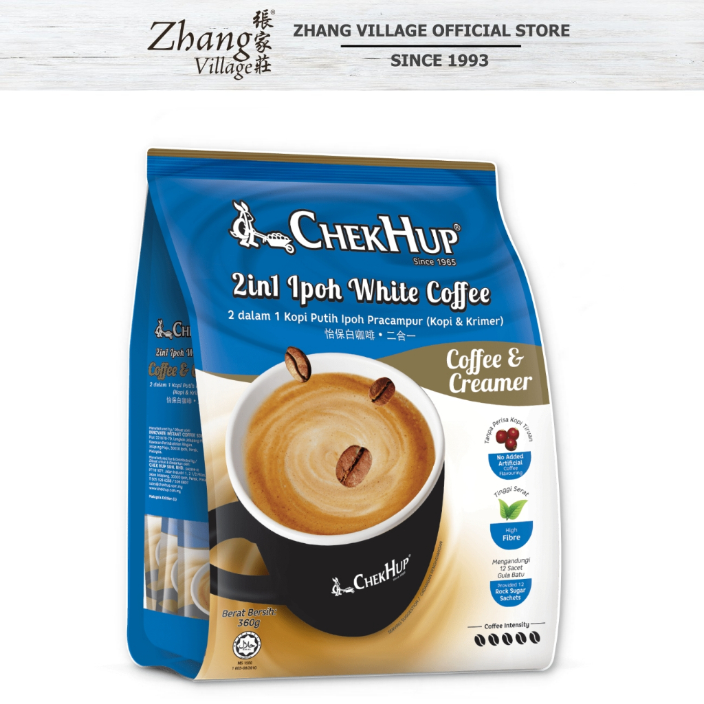 CHEK HUP 2 IN 1 SUGAR FREE WHITE COFFEE 360G (30g X 12 Sachets ...