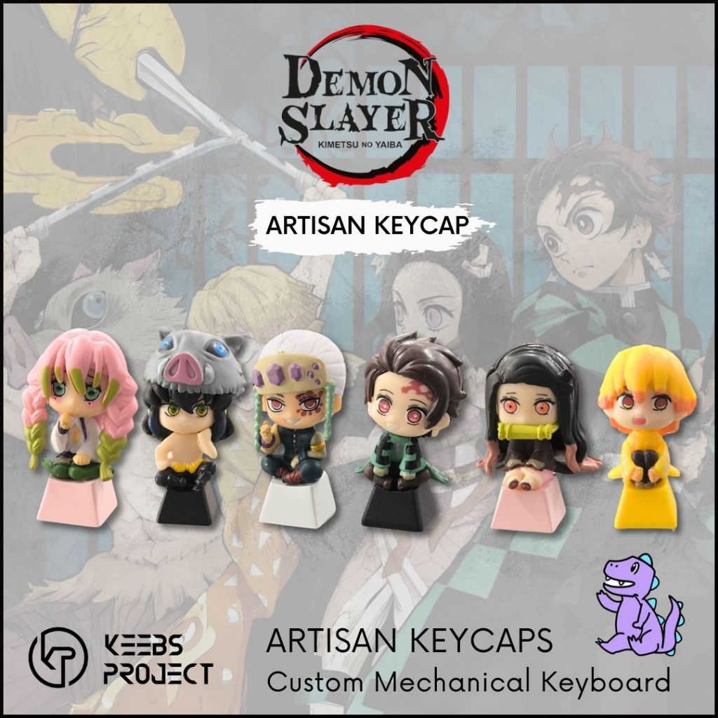 Artisan Keycaps- Demon Slayer Series Anime | Custom Made | Handcraft ...